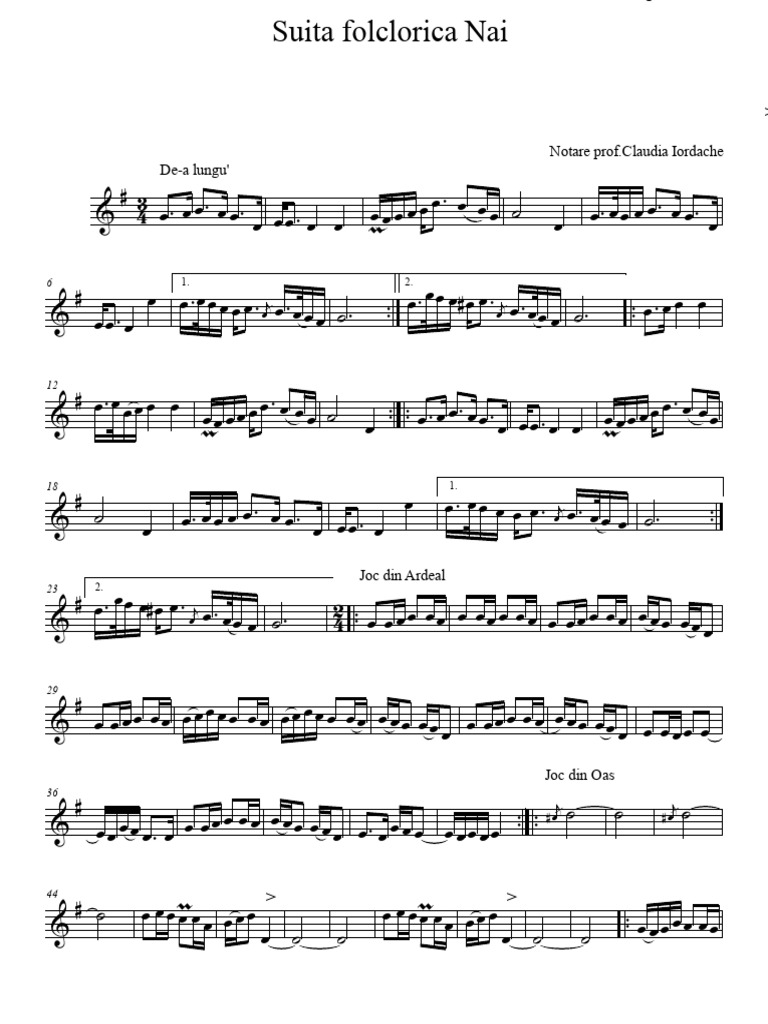 Suita Folclorica Nai | PDF