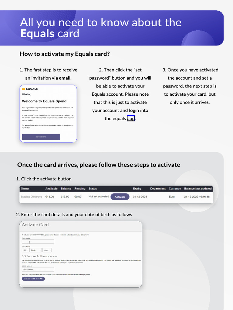 Equals Card Info Brochure | PDF