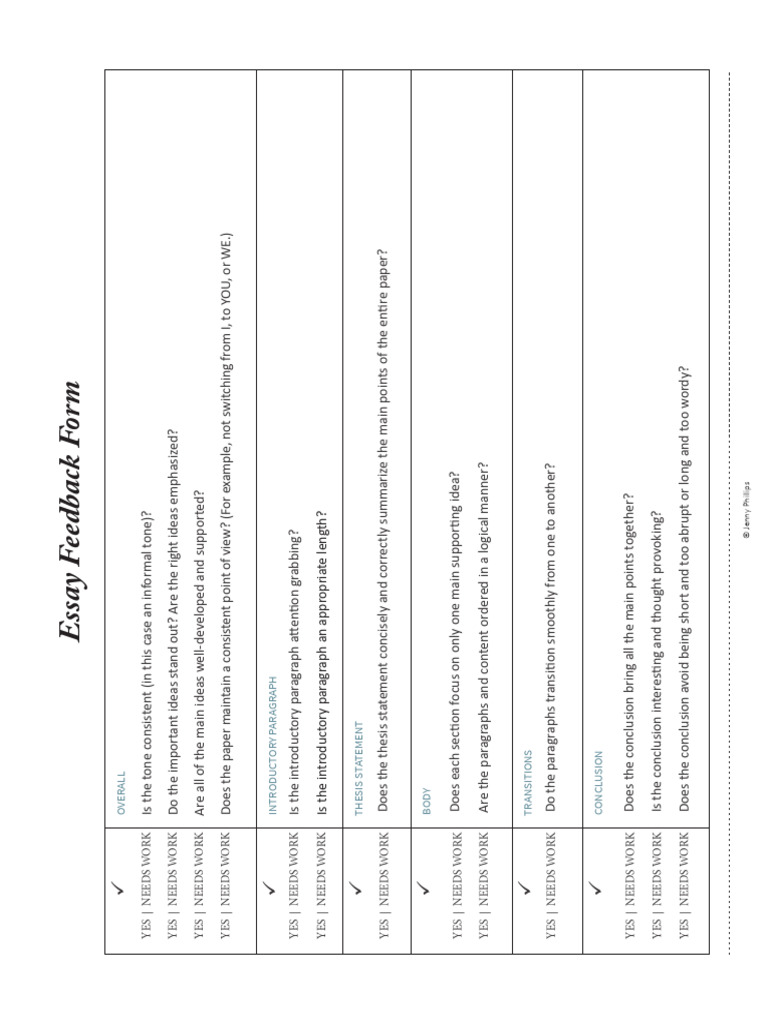 Essay-Feedback-Form | PDF