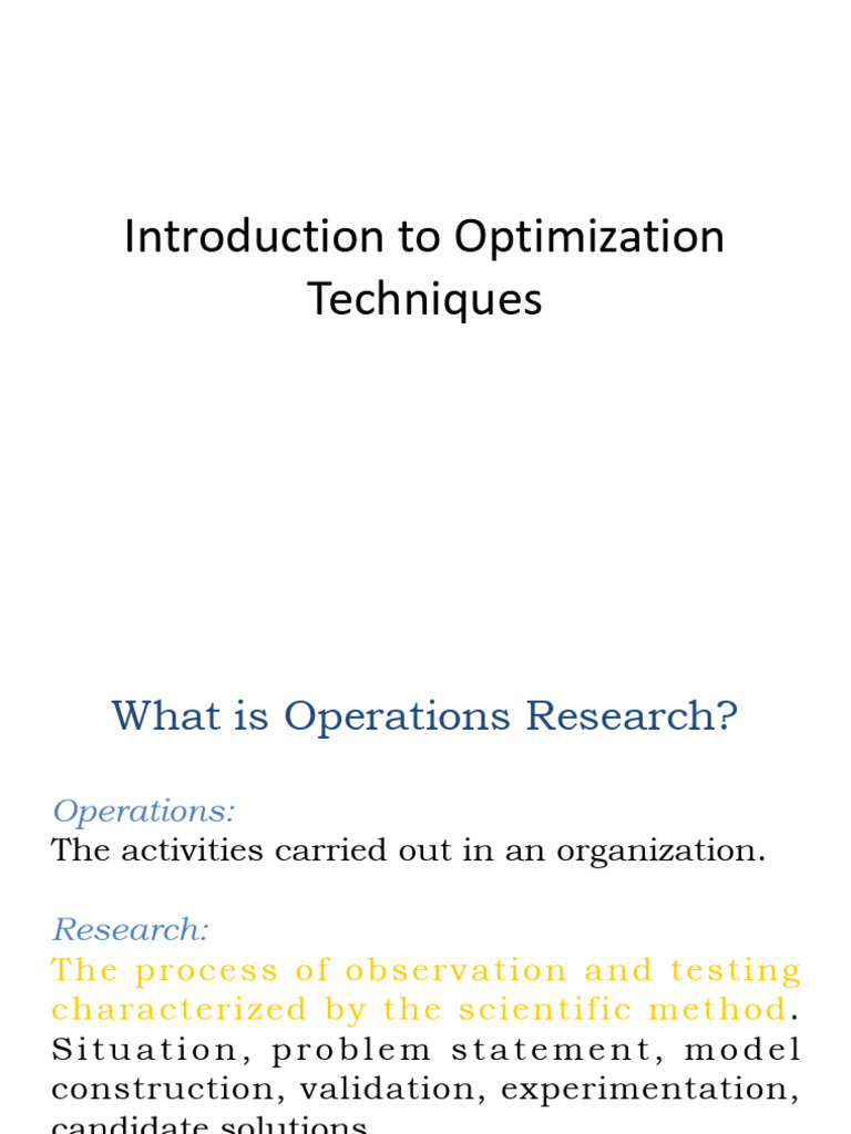 Introduction To Ot Pdf Mathematical Optimization Linear Programming
