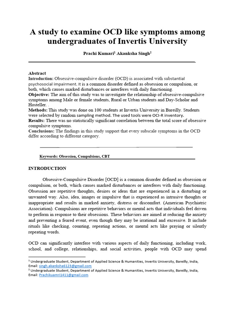 Ocd Res | PDF
