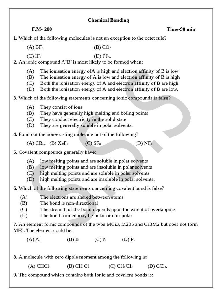 chemical bonding | PDF