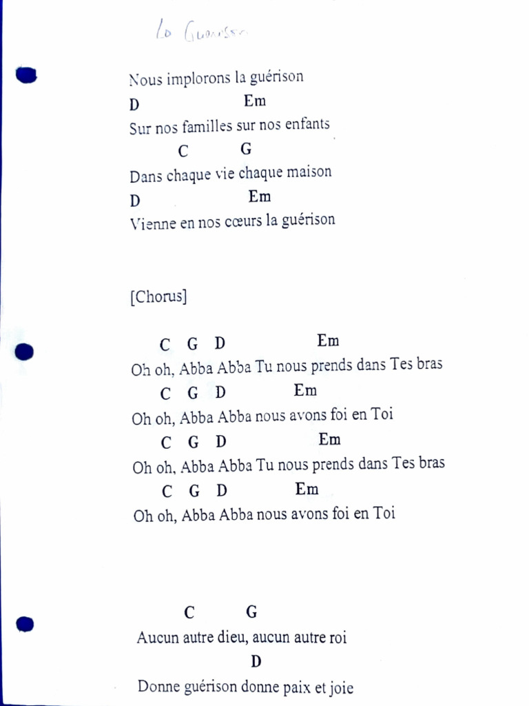 La Guérison Glorious Texte Pdf