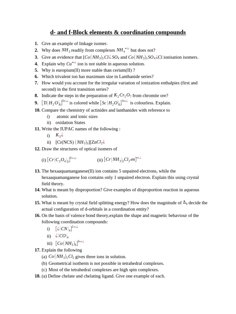 D F and Cordination | PDF