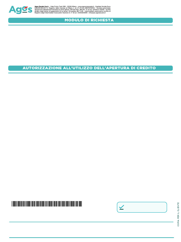 Modulo Di Richiesta: Firma Cliente | PDF