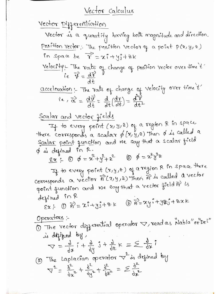 Vector Calculus | PDF