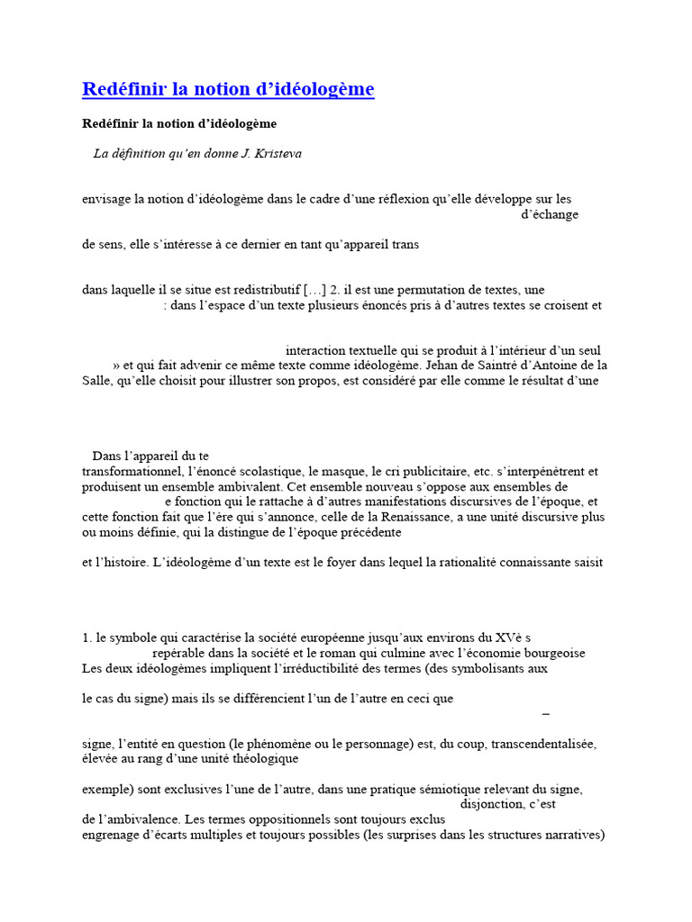 Redéfinir La Notion D Ideologeme | PDF Redéfinir La Notion D Ideologeme | PDF