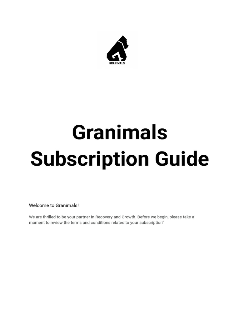 Granimals Subscription Guide | PDF