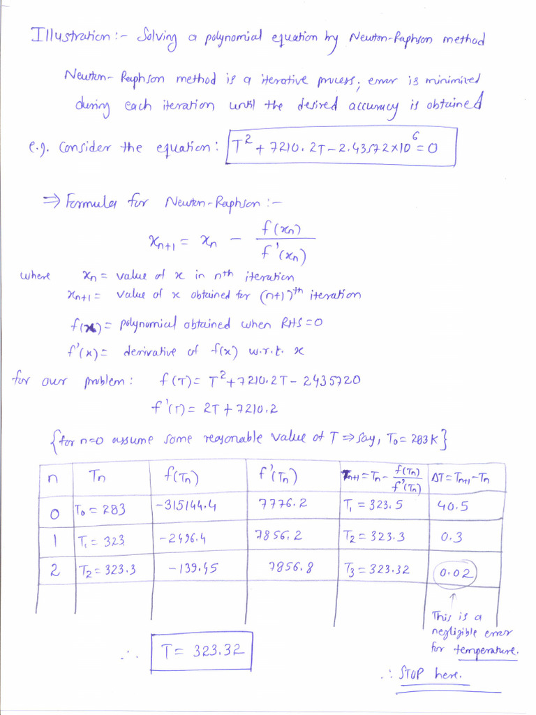 Newton-Raphson Illustration | PDF