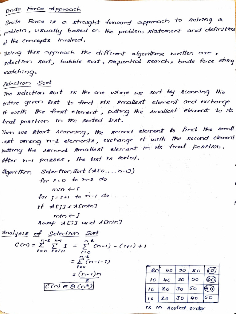 Brute Force Method | PDF