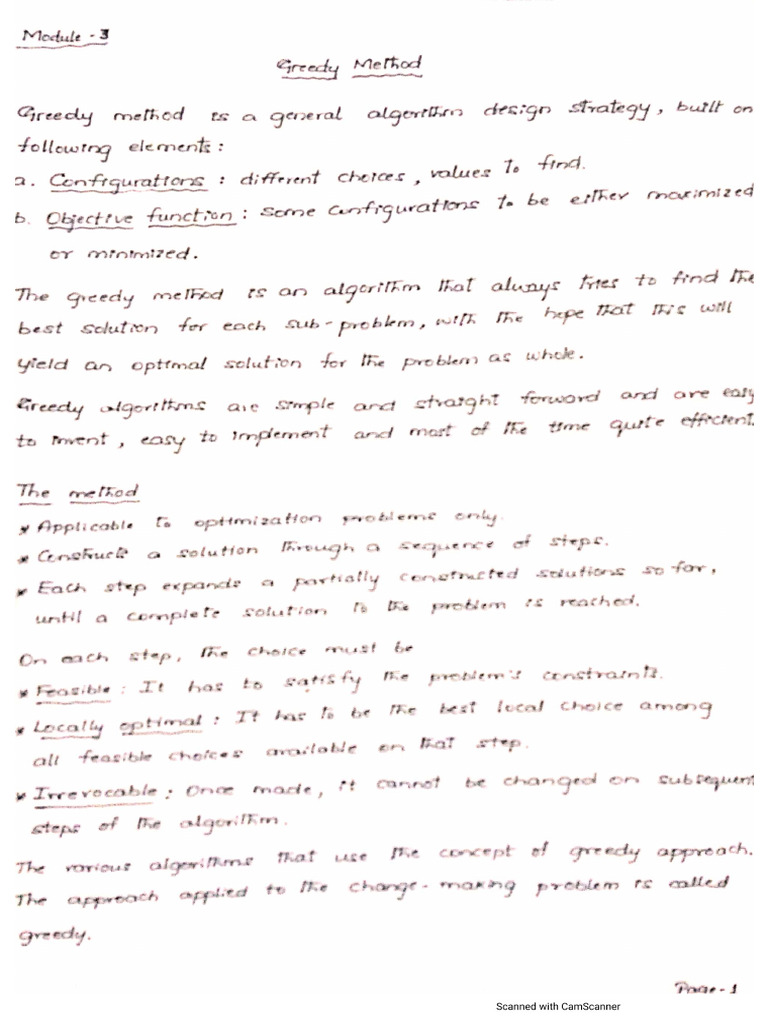 DAA Module 3 Notes | PDF DAA Module 3 Notes | PDF
