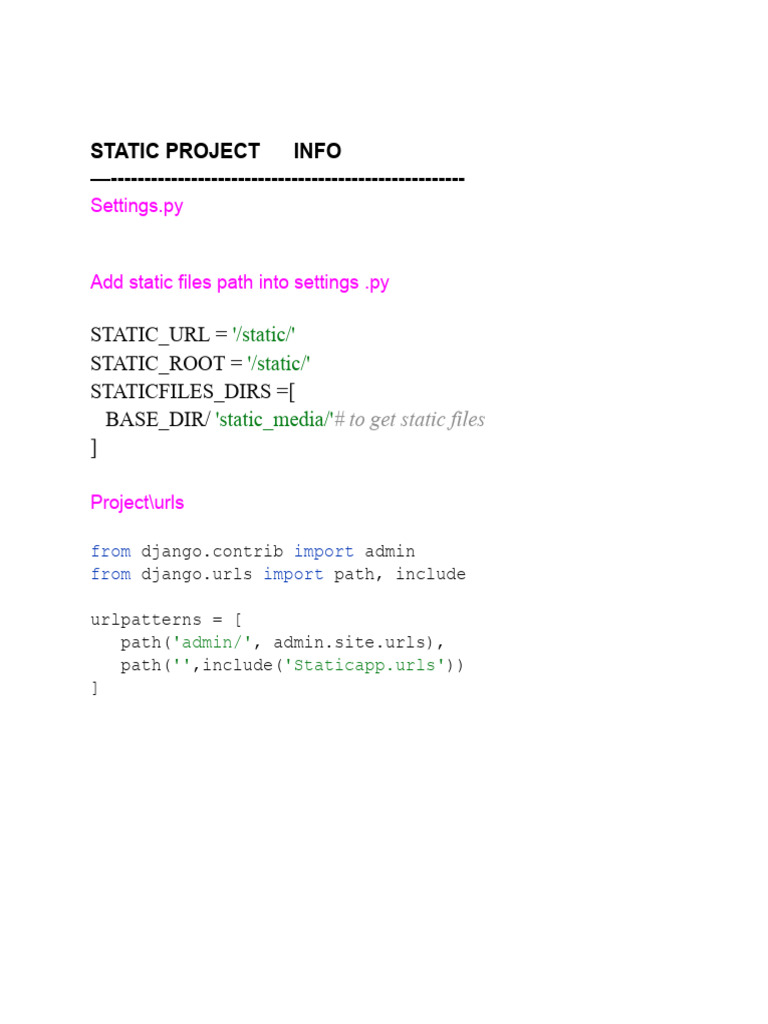 Static Project | PDF