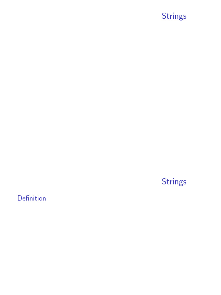 Strings | PDF