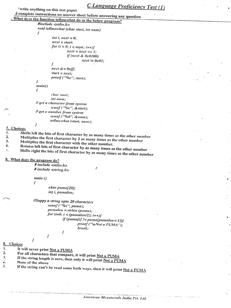 Ami Sample Question Paper | PDF