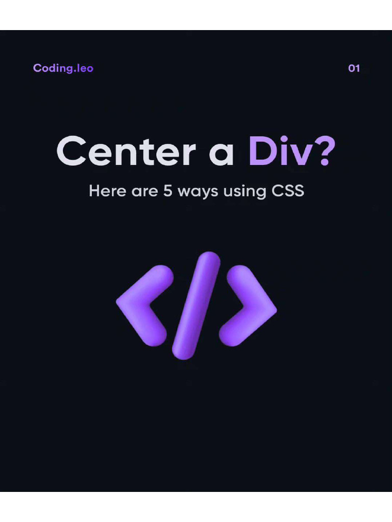 5 Ways To Center A Div | PDF