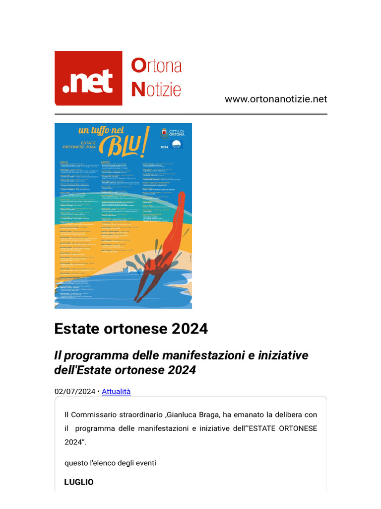 Estate Ortonese 2024 | PDF