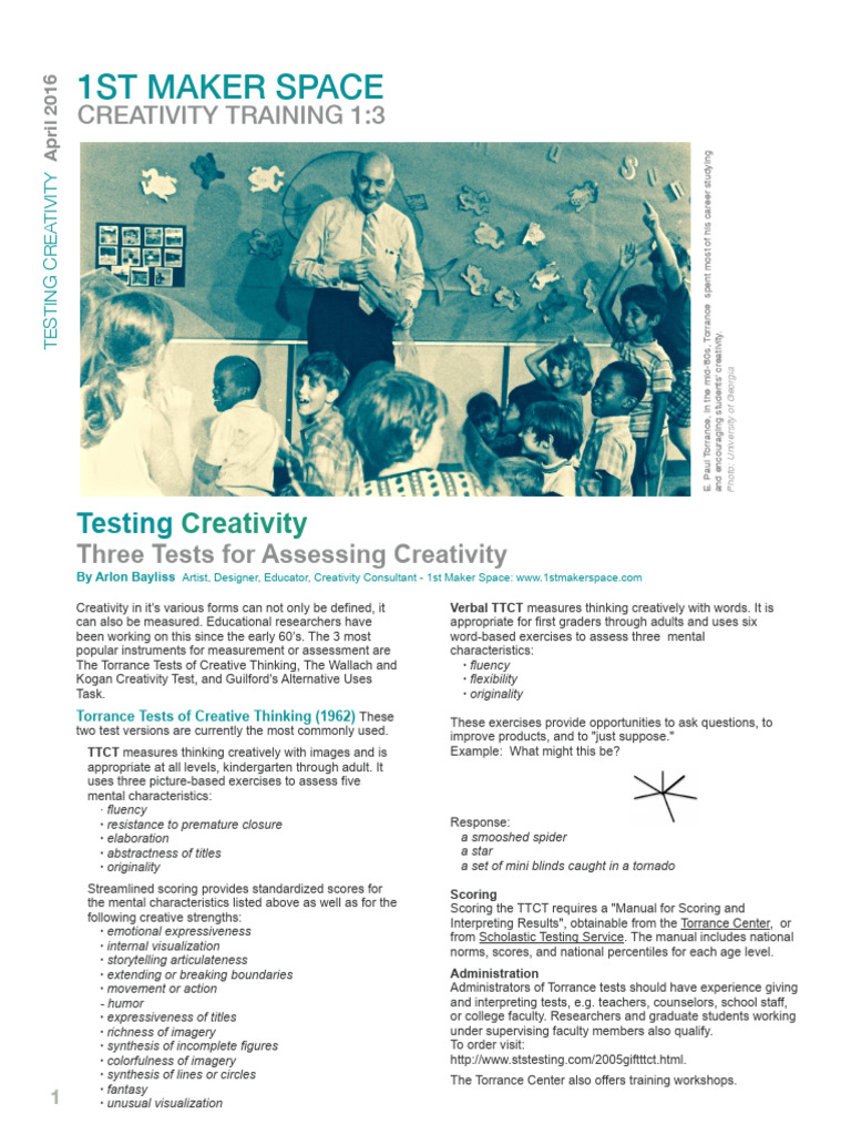 3 Creativity-Tests | PDF