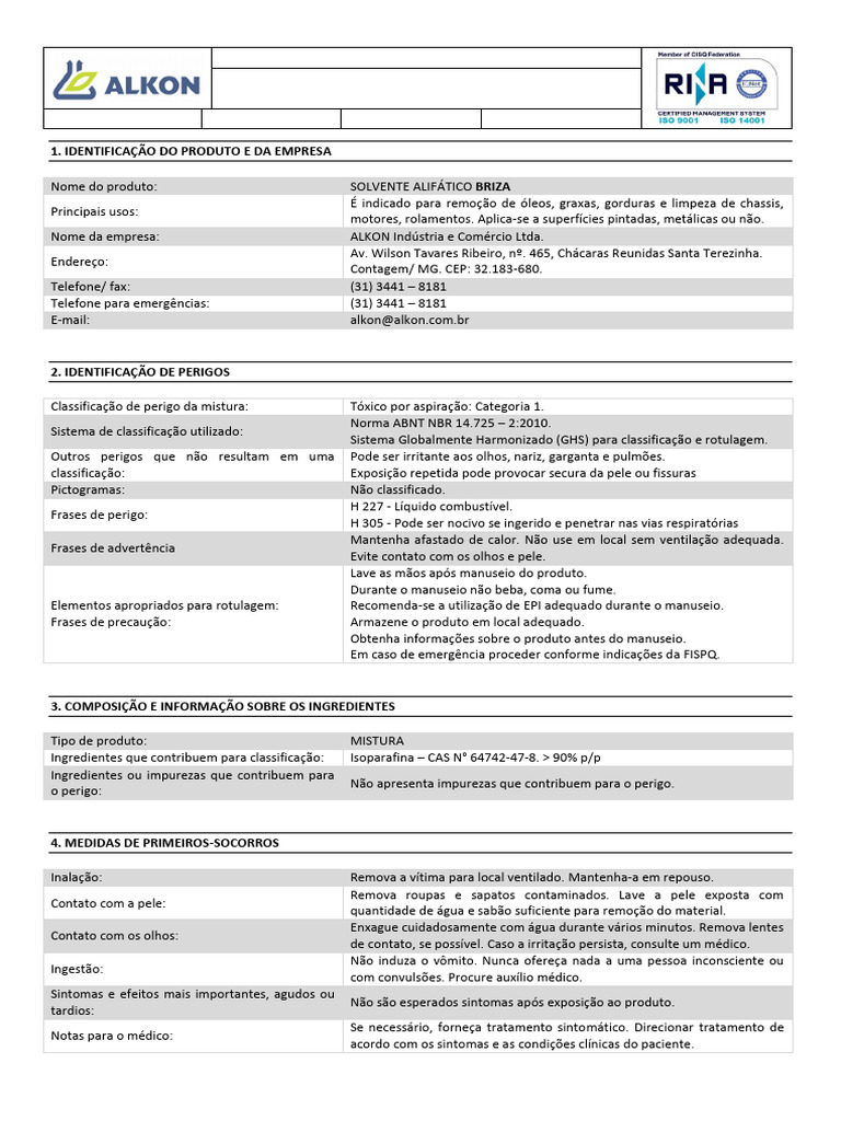 45 - Solvente, Pure Solve Rev 2020 | PDF