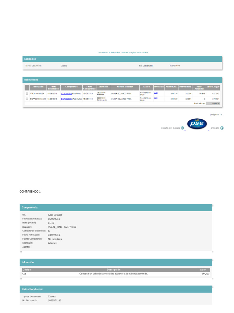 DERECHO PETICION COMPARENDO Foto Multa | PDF
