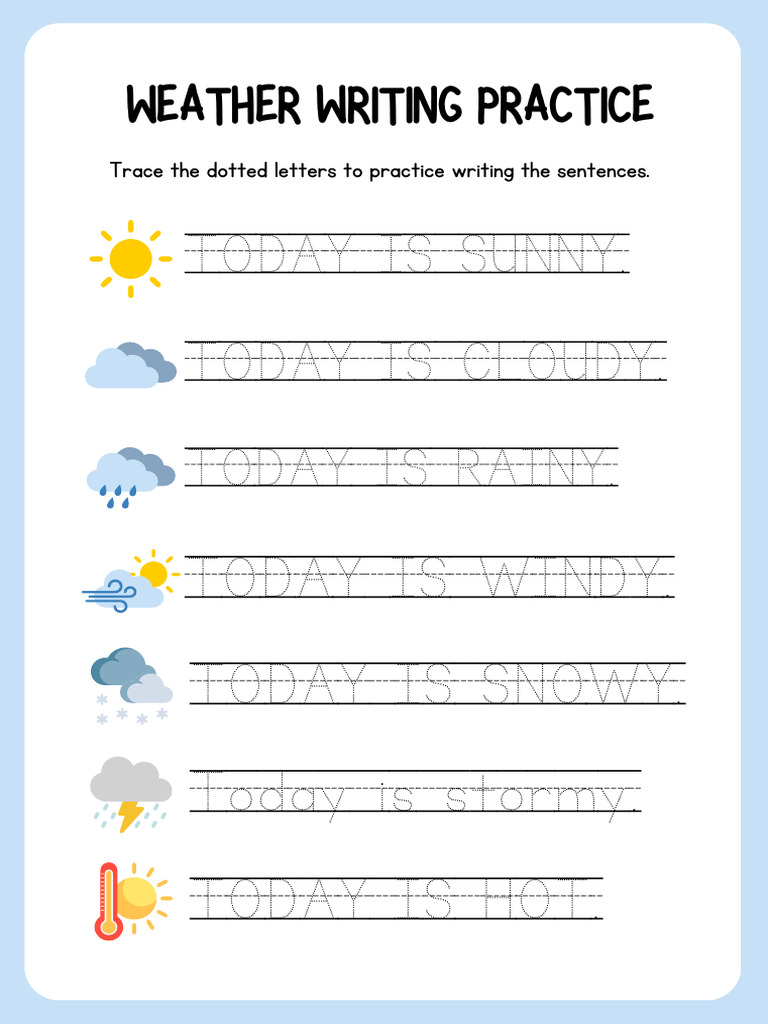 Colorful Grade 1 Writing Practice English Worksheet | PDF