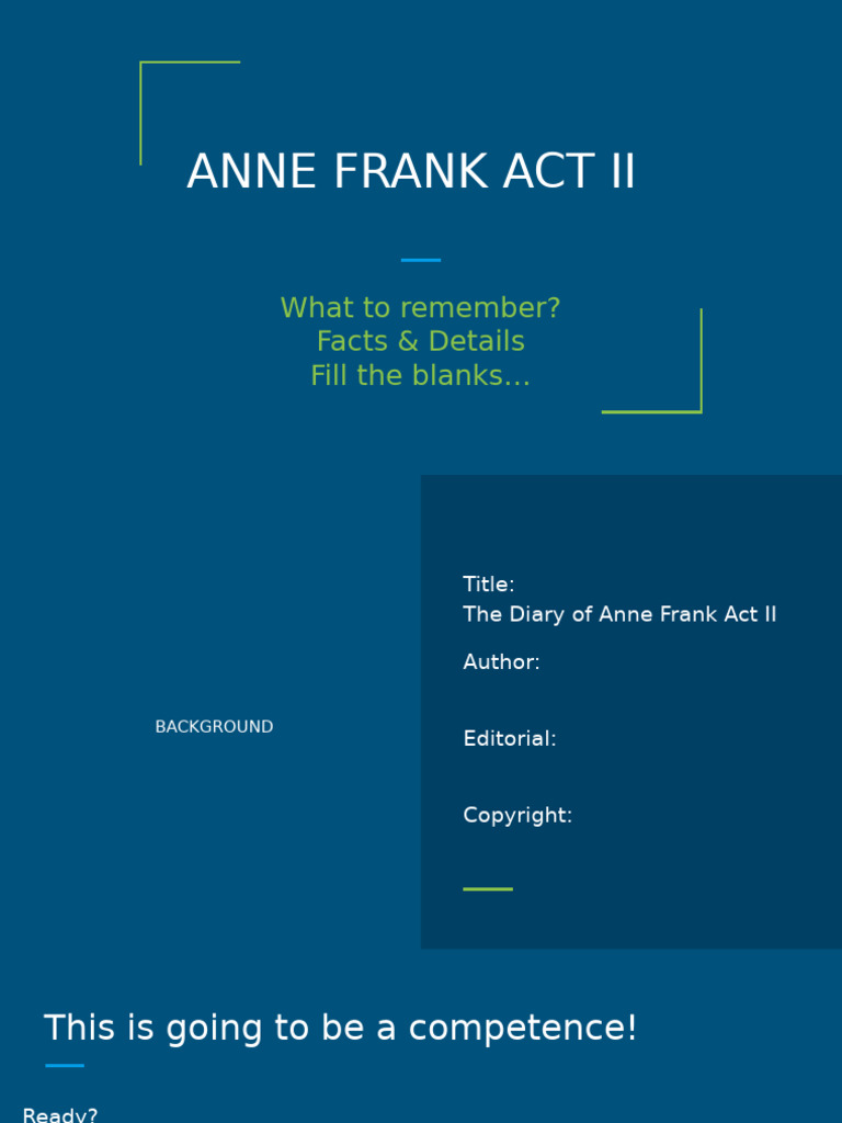 Anne Frank Act Ii Interactive | PDF