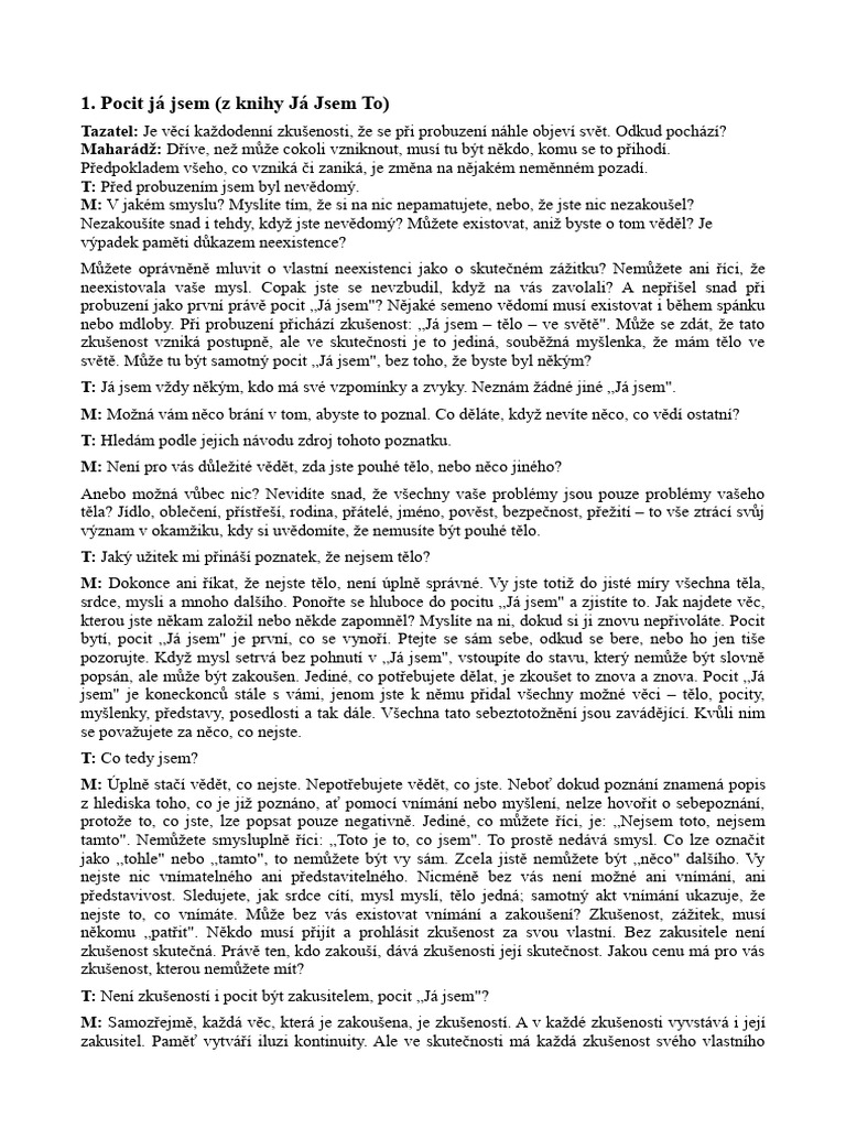 Ja Jsem To 1 | PDF