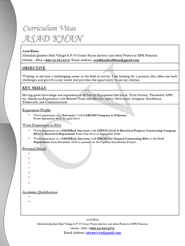Asad CV | PDF