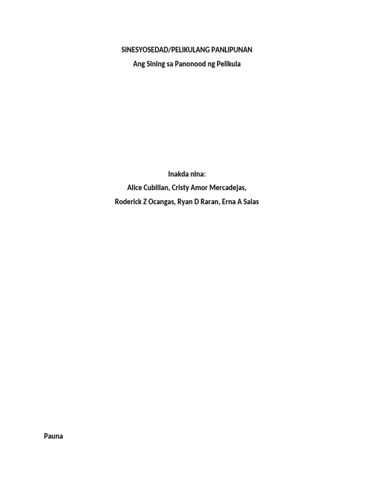 Sinesyosedad Modyul 2 Midterm | PDF