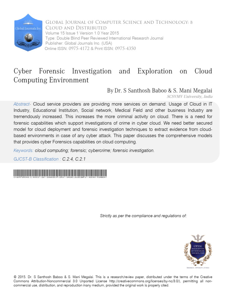 Cyber Forensic Report Template | PDF