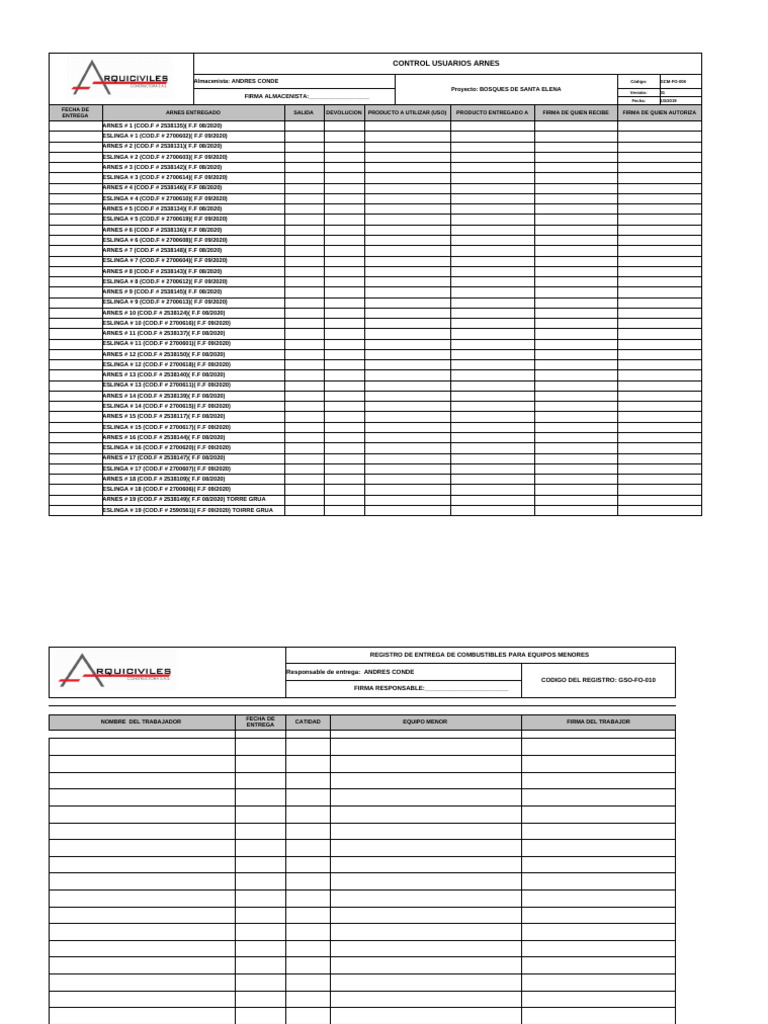 Formato de Salidas Epps Herramientas | PDF