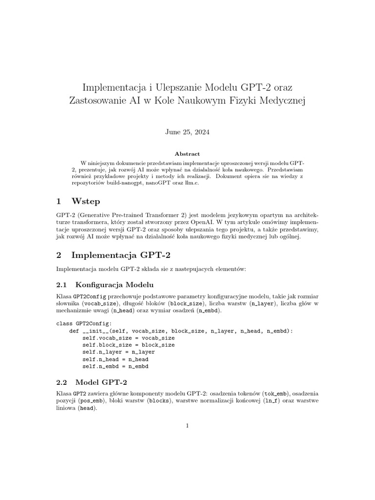 Gpt2 For KNFM | PDF