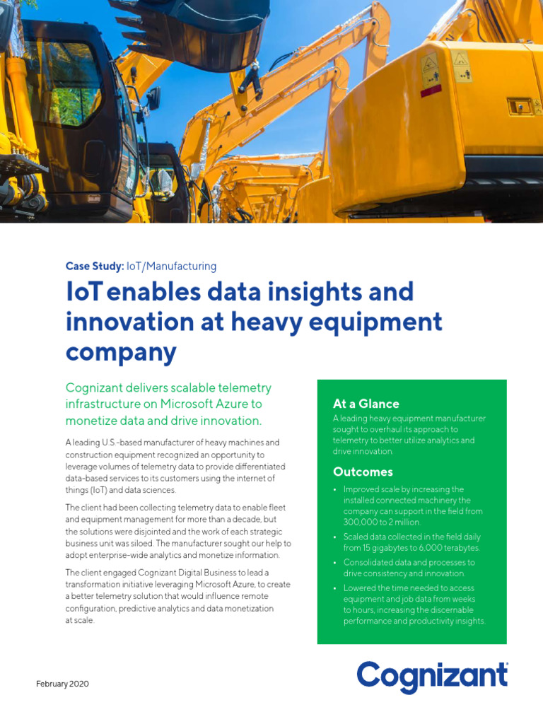 Telemetry Solution For Heavy Equipment Manufacturer Codex2996 | PDF