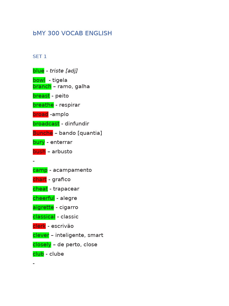 300 Essential English Vocabulary Words | PDF | History