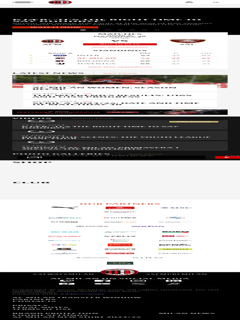AC Milan Official Website | PDF