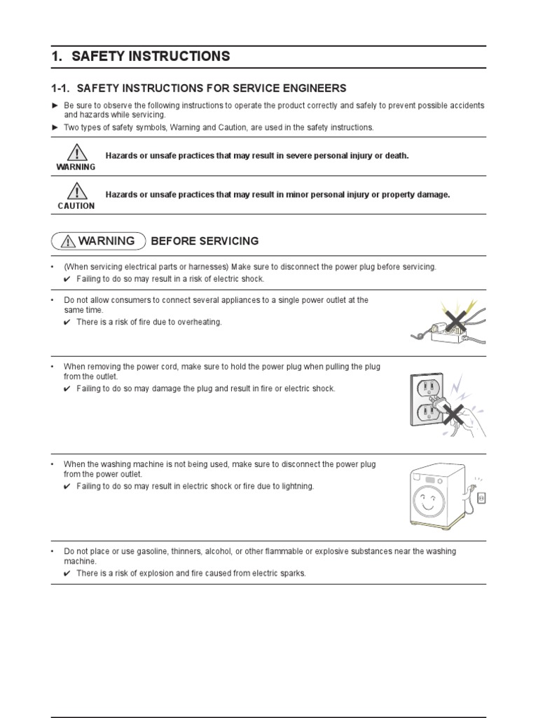 Safety Instructions: Warning | PDF | Ac Power Plugs And Sockets ...