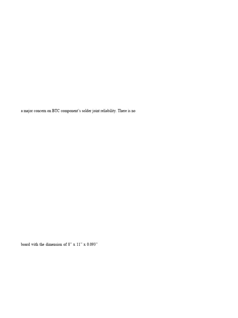 Reliability Study of Bottom Terminated Components | PDF