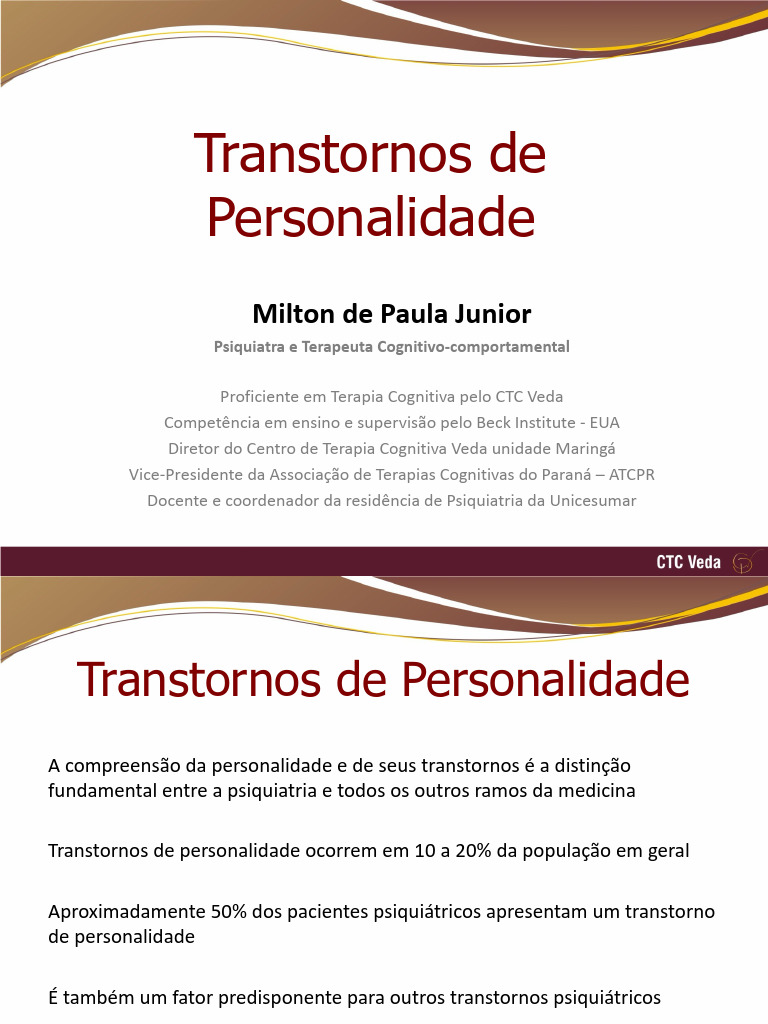 Aula Transt. Personalidade Simposio IFMSA | PDF
