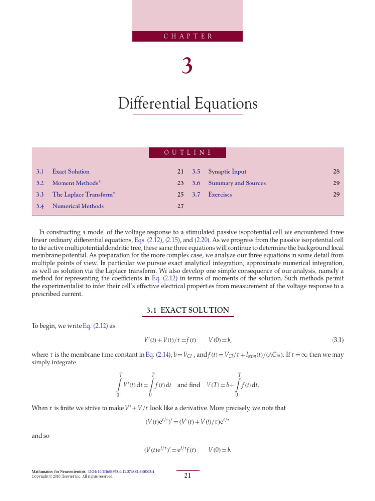 CHAPTER 3 - Differential Equations - 2010 - Mathematics For ...