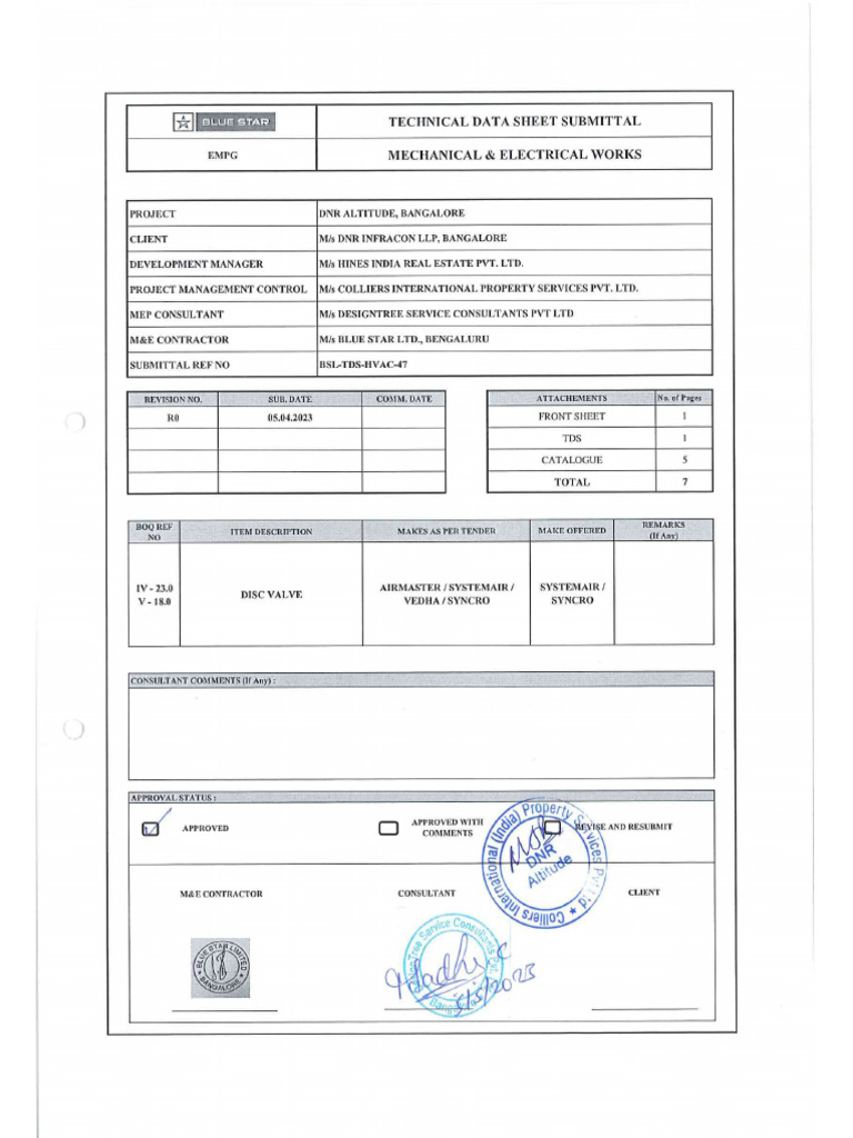Bsl-Tds-Hvac-47 Disc Valve | PDF