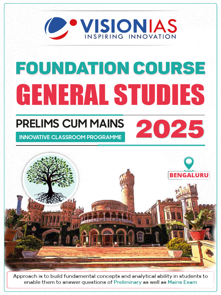 7674f Upsc General Studies Foundation Course Delhi 2025 Banglore | PDF