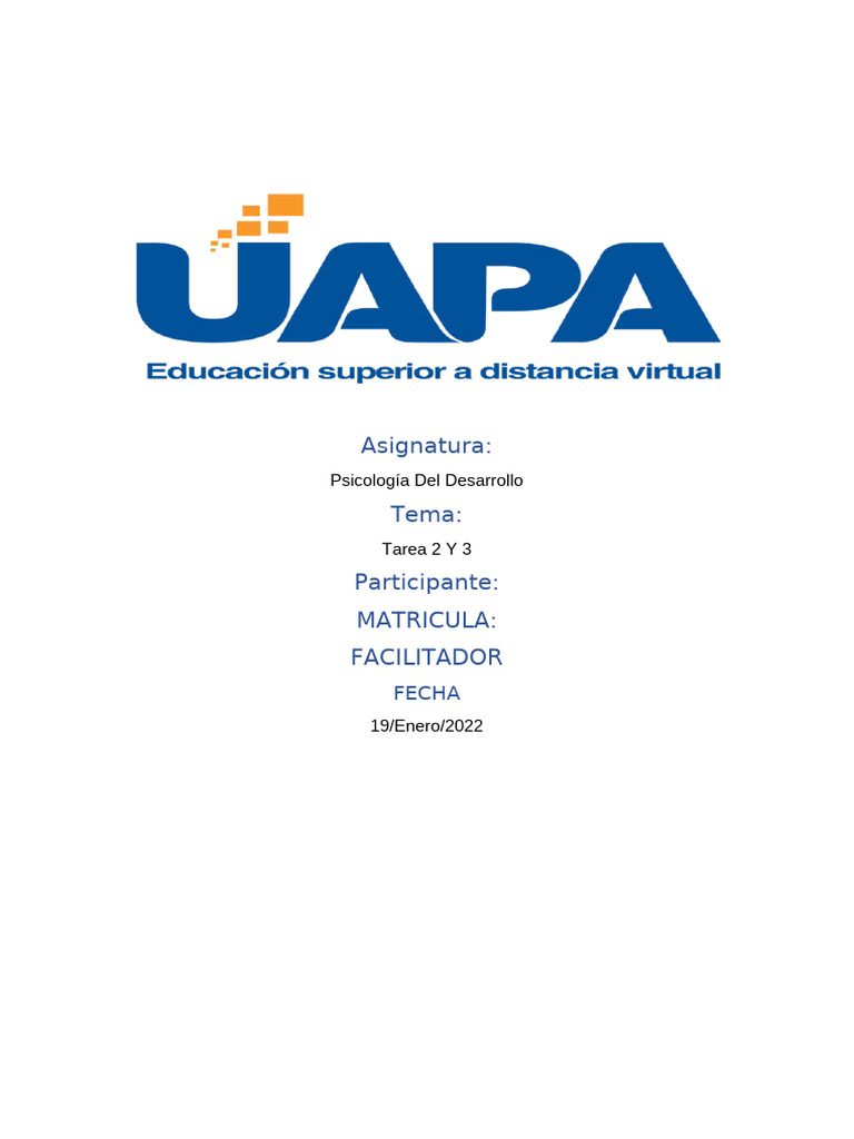 Tarea 2 y 3 Psicologia Del Desarrollo 1 | PDF