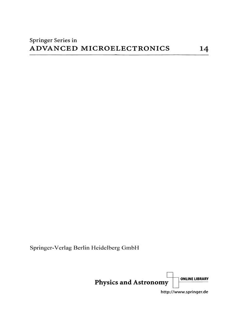 Advanced Microelectronics: Springer Series in | PDF