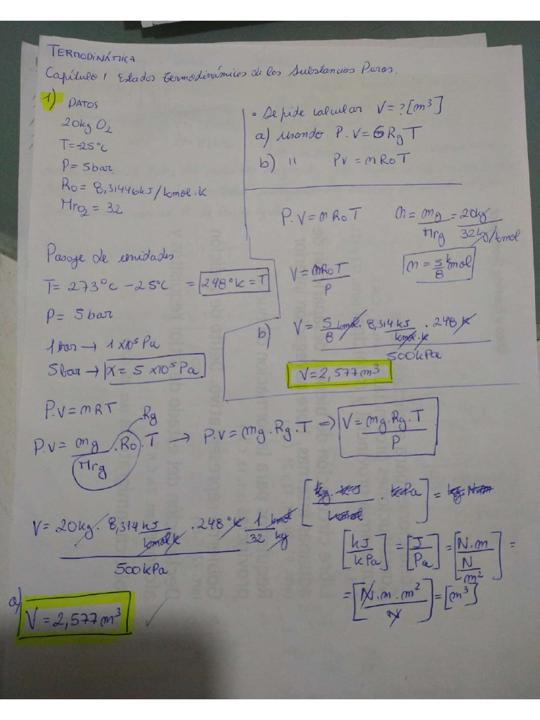 Ejercicios Termo | PDF