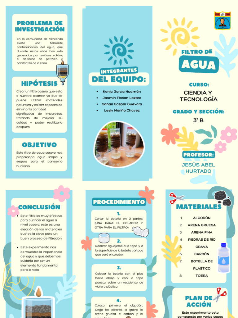 Folleto Tríptico Campamento de Verano Ilustrado Cool Azul | PDF