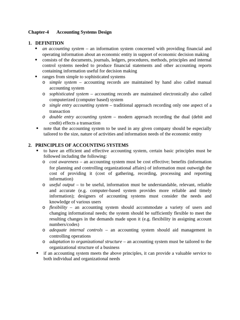 Accounting Systems Design | PDF