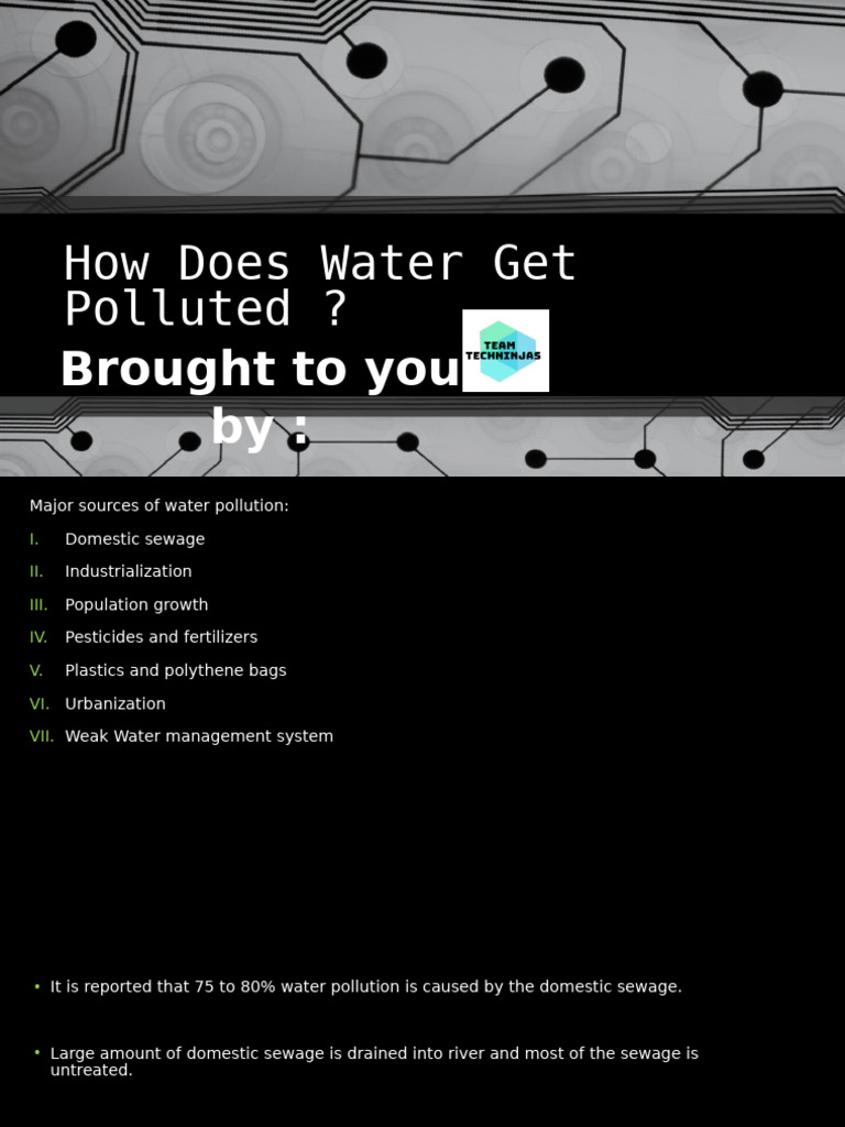 How Does Water Get Polluted | PDF