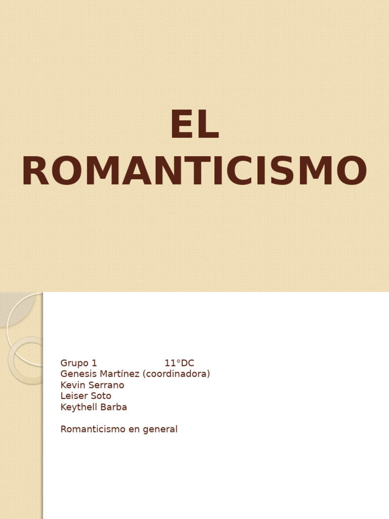 ROMANTISIMO GRUPO 1 11DC | PDF