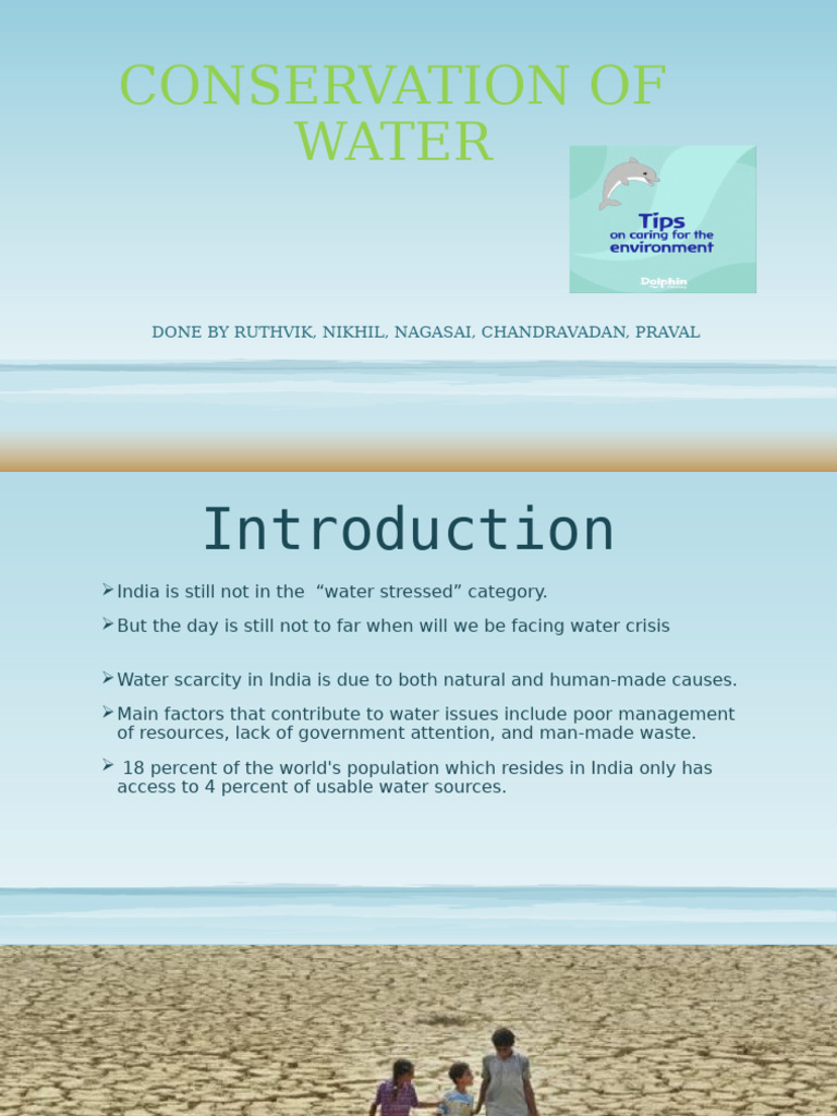 Conservation of Water | PDF