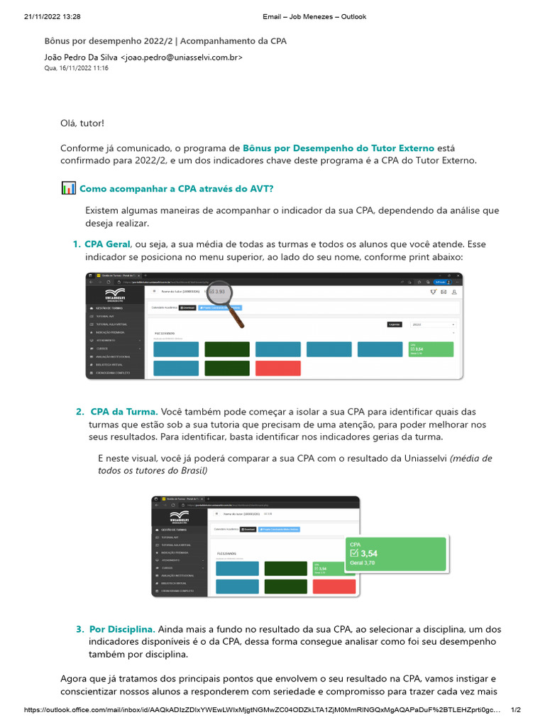 CPA Atravez Do AVT | PDF