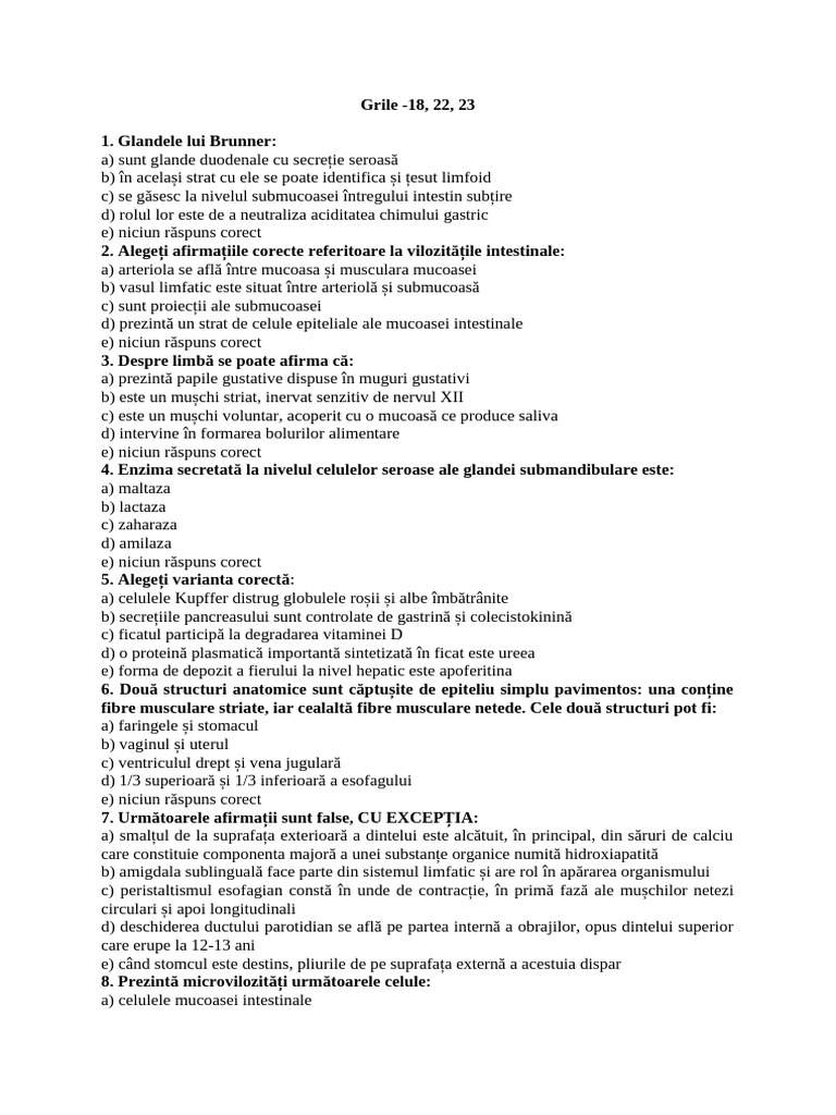 Grile 18, 22, 23 | PDF